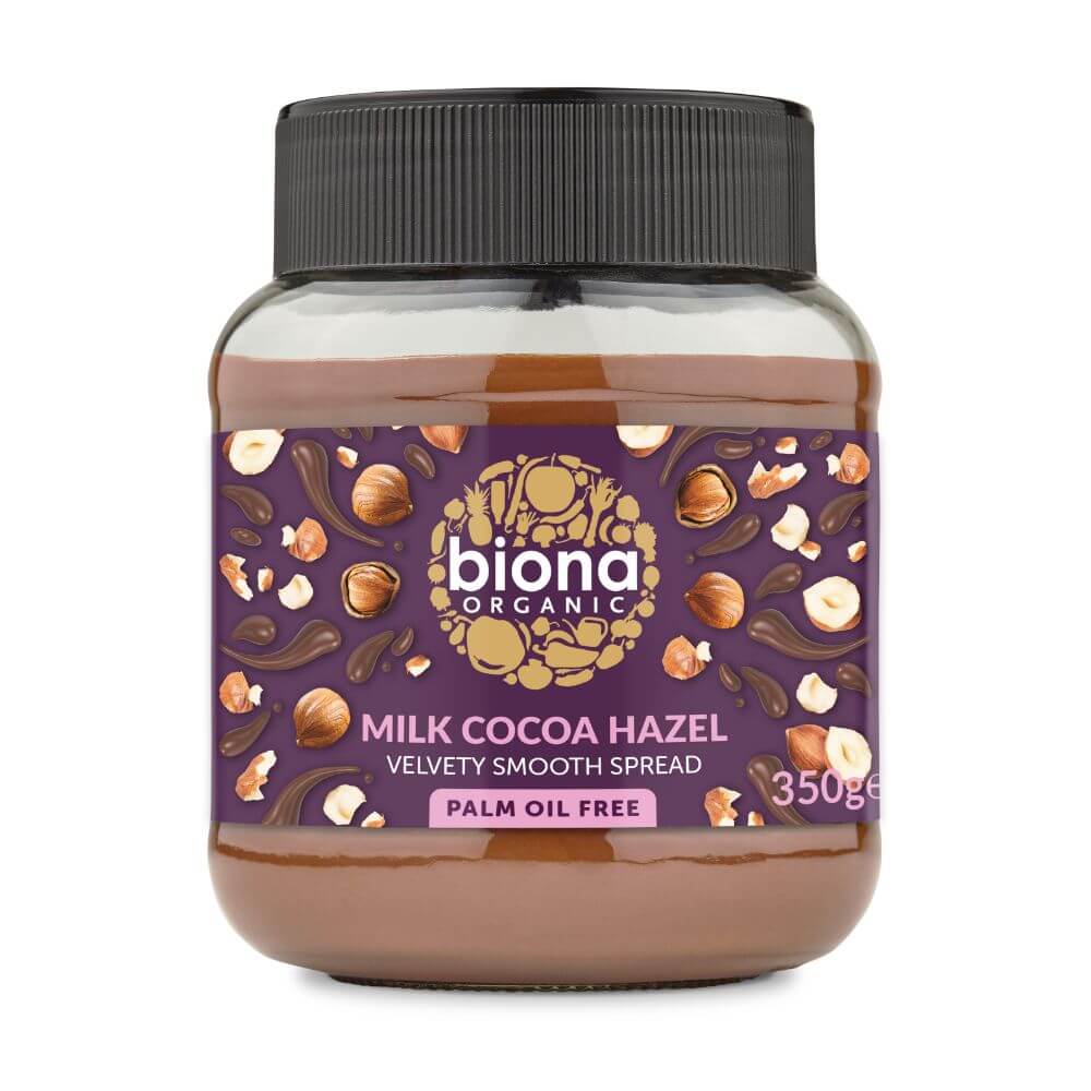 Buy Biona Organic Milk Cocoa Hazel Spread 350g | Elite Supplements